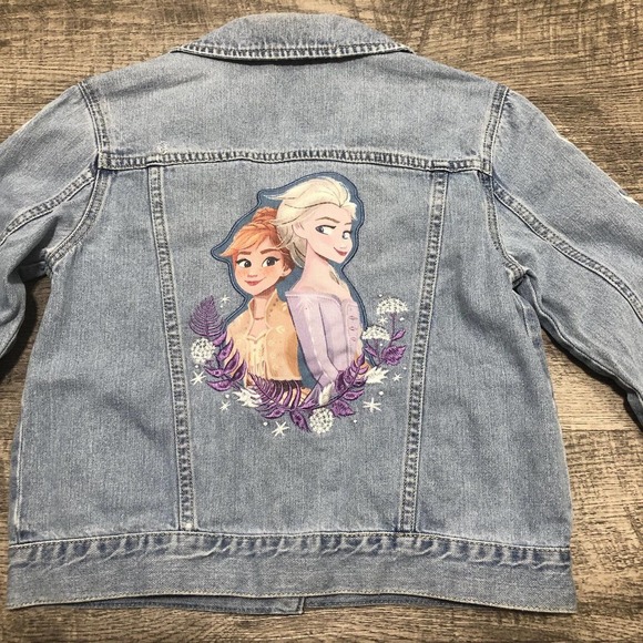 Disney | Jackets & Coats | Disney Princess Blue Jean Jacket Sz 78 Patch ...